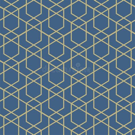 Japanese Hexagon Maze Line Vector Seamless Pattern Stock Vector Illustration Of Wallpaper