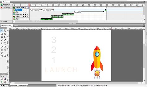 blog pribadi faisal cara membuat animasi roket