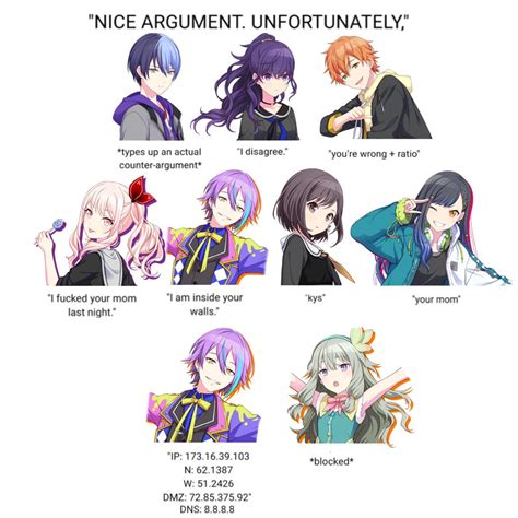 Nice Argument Unfortunately Project Sekai Edition Vocaloid Silly
