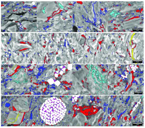 Pore Identification In Calcareous Shales A S7 B S8 C S9 D