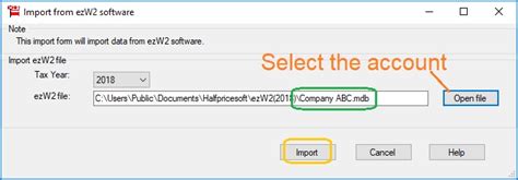 W C Form Filing How To Import Data From EzW Software