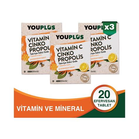 Youplus Vitamin C Çinko And Propolis 20 Efervesan Tablet 3 Fiyatı