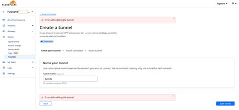 Unable To Create Any Tunnel Cloudflared Fails With `api Call To Create