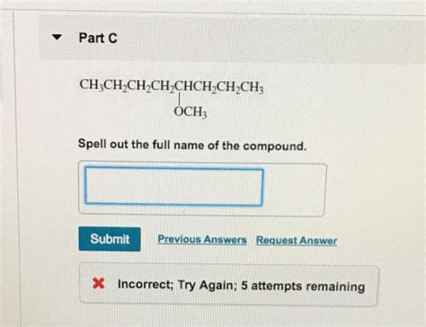 Solved Part C CH CH CH CH CHCH CH CH OCH Spell Out The Full Chegg Com