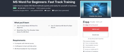Free Ms Word Course Online 100 Free Certification Course
