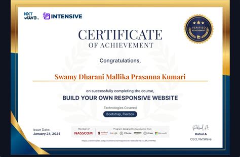 Dharani Mallika Swamy On Linkedin Nextwave Webdevelopment