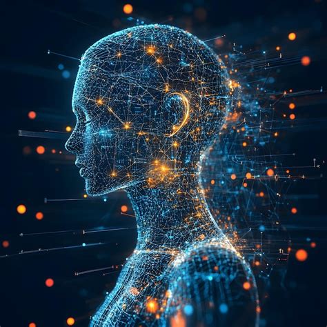 Futuristic Ai Technology Concept With Digital Neural Network Premium Ai Generated Image