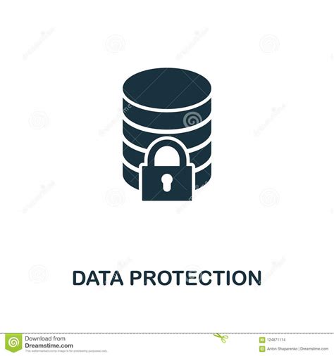 Data Protection Icon Monochrome Style Design From Internet Security Icon Collection Ui Pixel