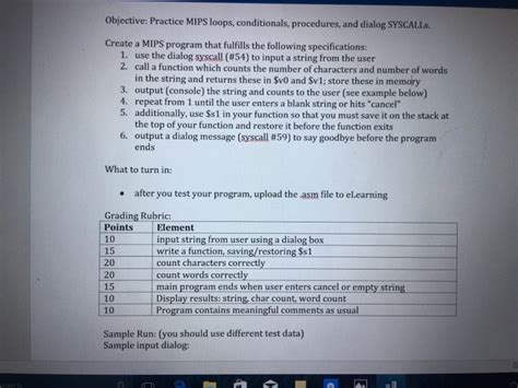 Solved Objective Practice Mips Loops Conditionals