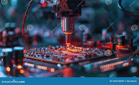 Automated Systems Soldering Components Stock Illustration