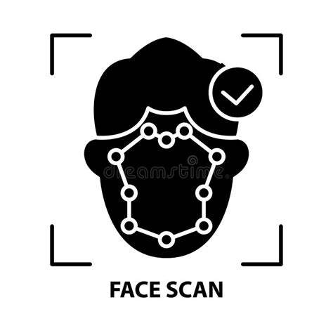 Face Scan Icon Black Vector Sign With Editable Strokes Concept Illustration Stock Illustration