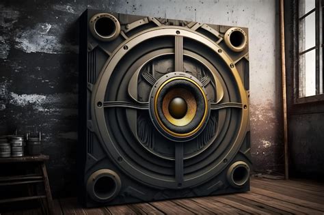 Premium Photo Subwoofer Dynamic Membrane Or Sound Speaker Neural Network Ai Generated