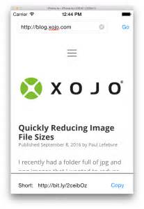 Ios Tutorial Shorten That Url Xojo Programming Blog