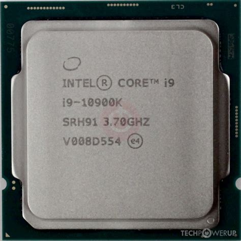 Intel Core I9 10900K Specs TechPowerUp CPU Database