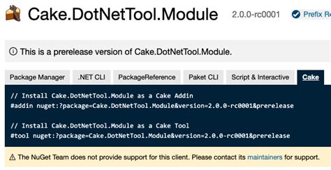 add cake module tag to cake dotnettool module nuget package · issue