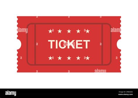 Ticket Icon Vector Illustration In The Flat Style Retro Ticket Stub Isolated On A Background