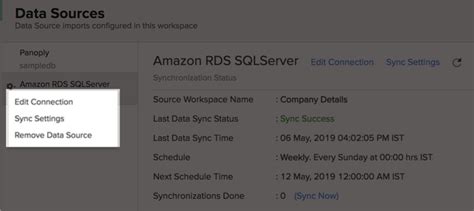import from amazon rds sql server zoho analytics on premise