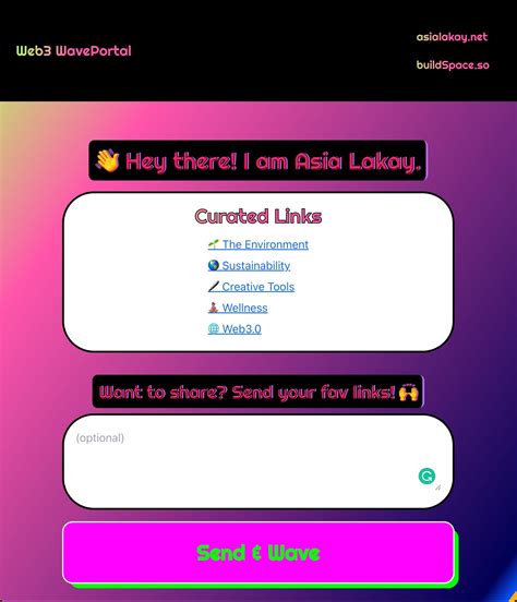 GitHub Asiakay Wave Portal App Buildspace Hackathon Project Build A Web App With Solidity