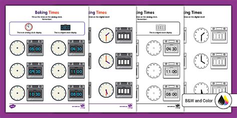 First Grade Analog And Digital Clock Worksheet