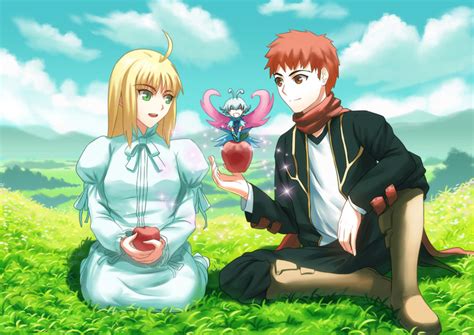 Artoria Pendragon Saber And Emiya Shirou Fate And 1 More Drawn By
