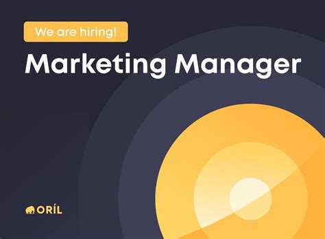 Oril On Linkedin Marketingjobs Oril Career Marketingmanager