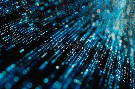 Data Code Binary Background Digital Binary Data On Computer Screen Matrix Pattern Cyberspace