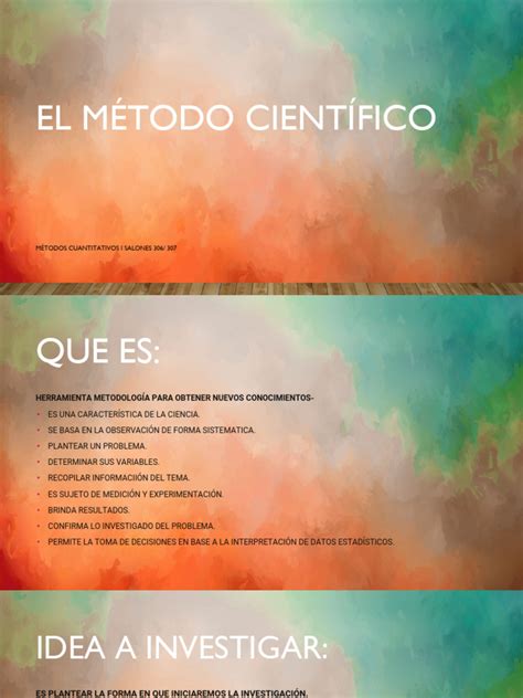 Metodo Cientifico Pdf Estadísticas Método Científico