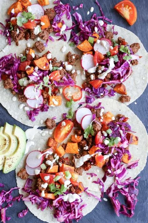 Ground Beef Tacos With Roasted Sweet Potatoes The Roasted Root