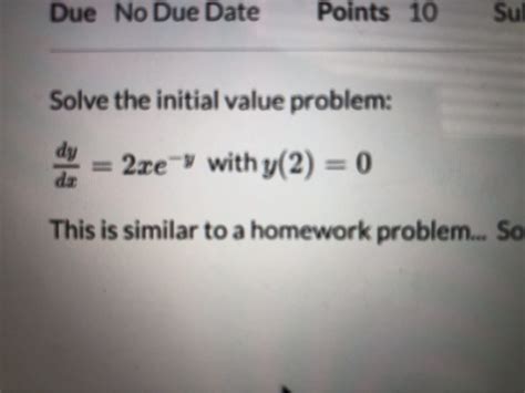solved due no due date points 10 sul solve the initial value