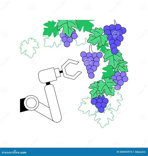 Harvesting And Picking Robots Isolated Cartoon Vector Illustrations