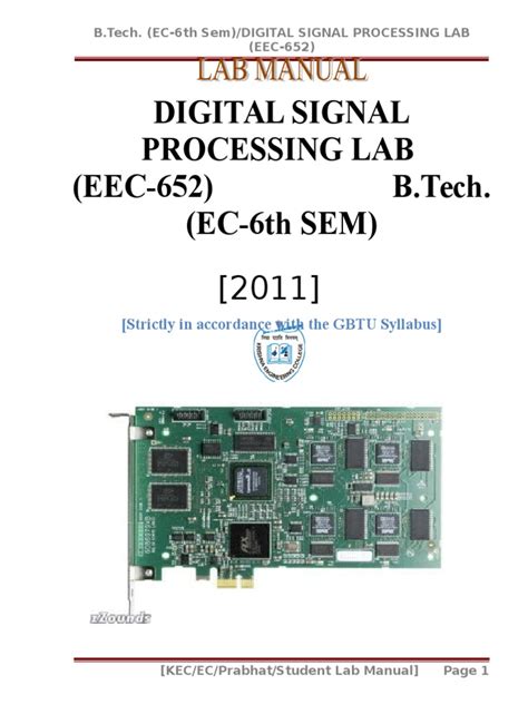 Manual For Dsp Lab 3rd Year Pdf Frequency Modulation Discrete Fourier Transform