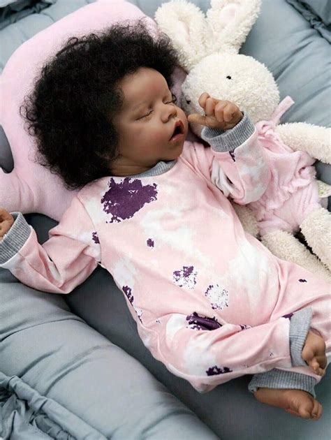 16 אינץ גוף מלא רך ויניל Reborn בובת עור כהה ציור יד תאומים תינוקת עם שיער מושרש ביד בובת אמנות