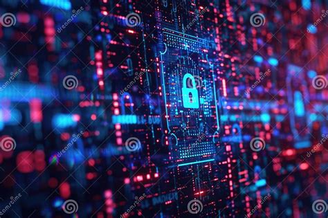 A Computer Screen With A Padlock Symbol Suitable For Cybersecurity Concepts Stock Image Image