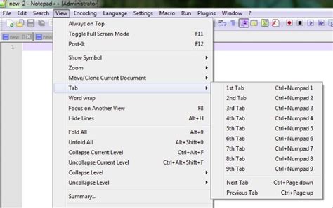 Does Notepad Support Switching Between Tabs Using Numbers