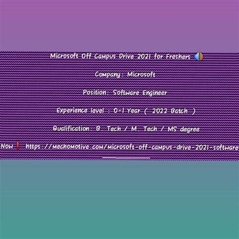 sruthi s on linkedin microsoft off campus drive for 2021 for frehsers