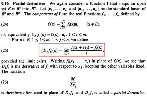 Real Analysis Directional Directive Vs Partial Derivative