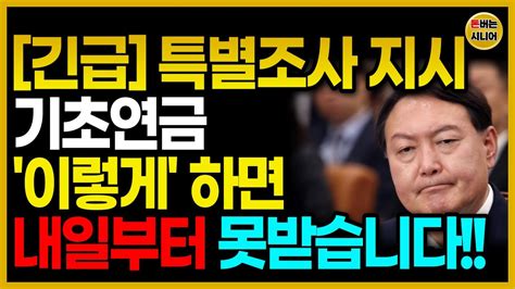 오늘부터 이런 사람 기초연금 탈락 또는 중단됩니다 소득과 재산이 없어도 기초연금 수급 절대 못받습니다 Youtube