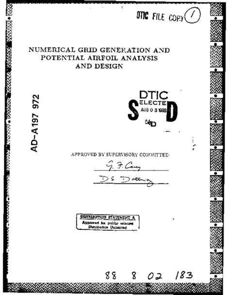 Pdf Numerical Grid Generation And Potential Airfoil Analysis And Design