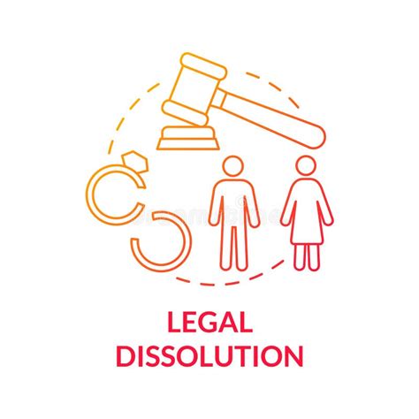 Legal Dissolution Red Gradient Concept Icon Stock Vector Illustration