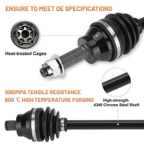 Rear Leftright Cv Axle Shafts For Polaris Sportsman 300400 Ho 2008