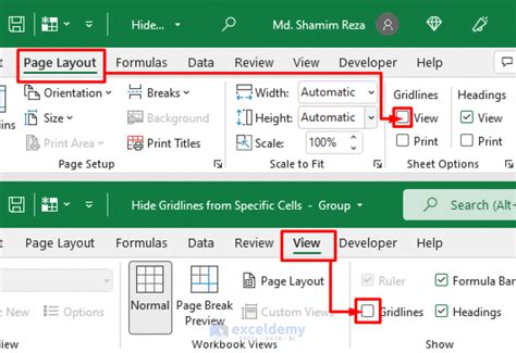 How To Remove Gridlines In Excel For Specific Cells Quick Methods