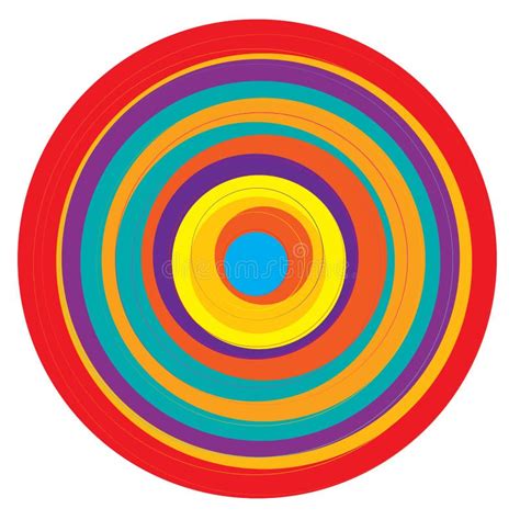 Random Colorful Concentric Circles Rings Stock Vector Illustration Of Cycle Central 242704586
