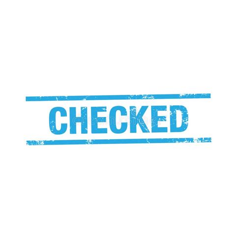 Checked Seal Badge Banner Stamp Template Solid Color With Grunge Effect