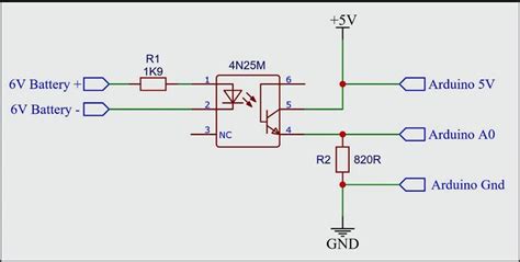 Measure Battery Voltage 4v Using Optocoupler And Read Voltage Value Use Arduino General