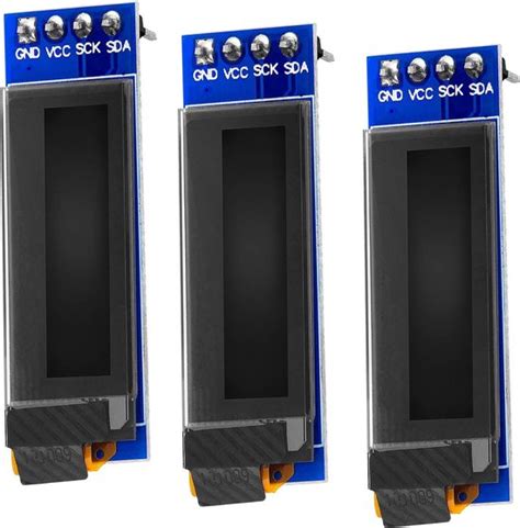 azdelivery 3 x 0 91 inch oled 128 x 32 pixels ssd1306 i2c display compatibel met bol