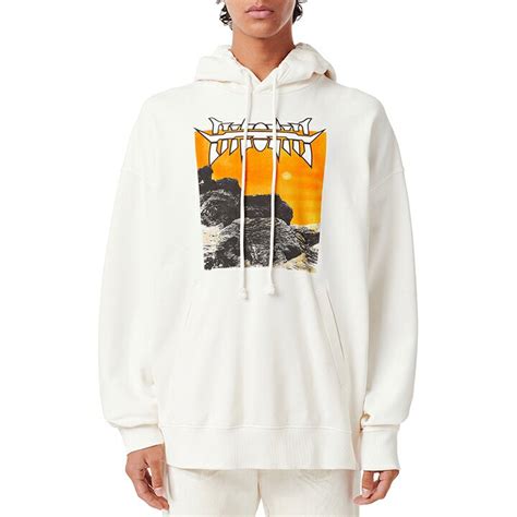 【楽天市場】 Diesel ディーゼル メンズ グラフィックプリント クラック加工 プルオーバースウェットパーカー【s Ummerwelt C2】【サイズs】【2サイズ程大きめのサイズ感