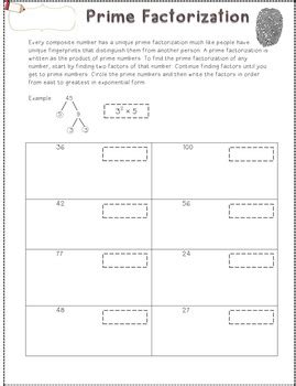 Factors Multiples And Divisibility By Mrs Satt TpT
