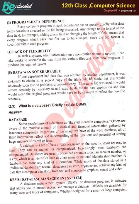 Chapter 8 Computer Science Ics Part 2 Notes Inter Part 2 Notes