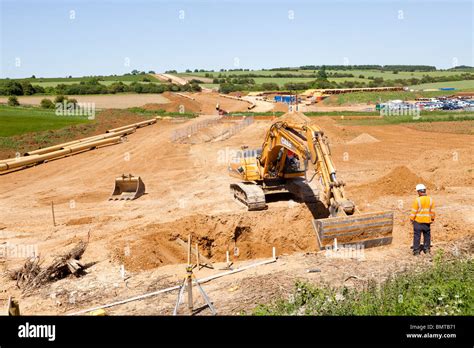 National Grid Natural Gas Pipeline Being Laid Seen Here Crossing The