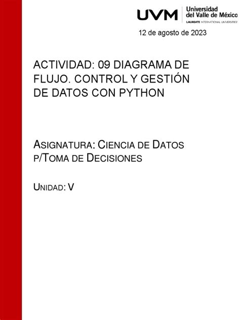 a9 diagrama de flujo gestion y control de datos pdf python